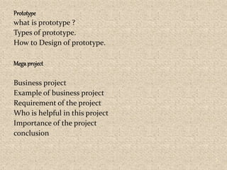 Business model & mega project | PPTX