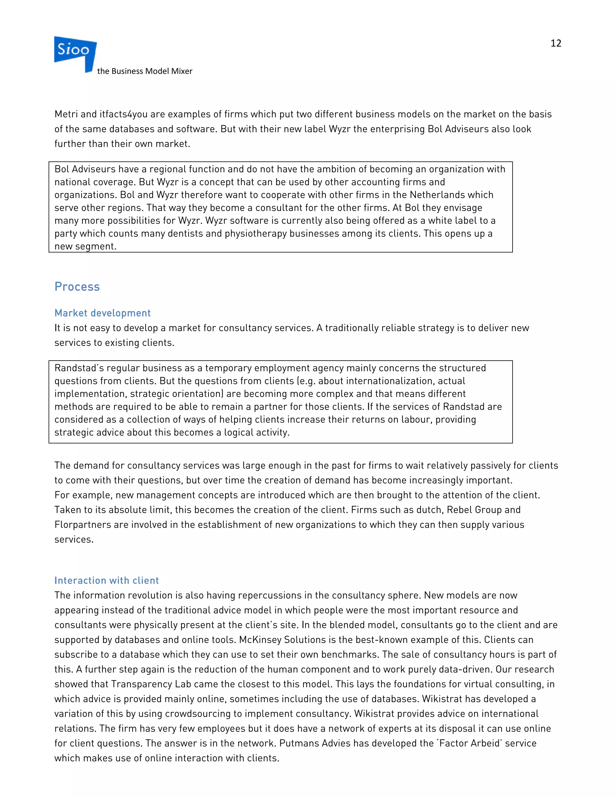 Business model mixer for consulting | PDF