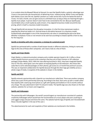Business model of Spotify | DOCX