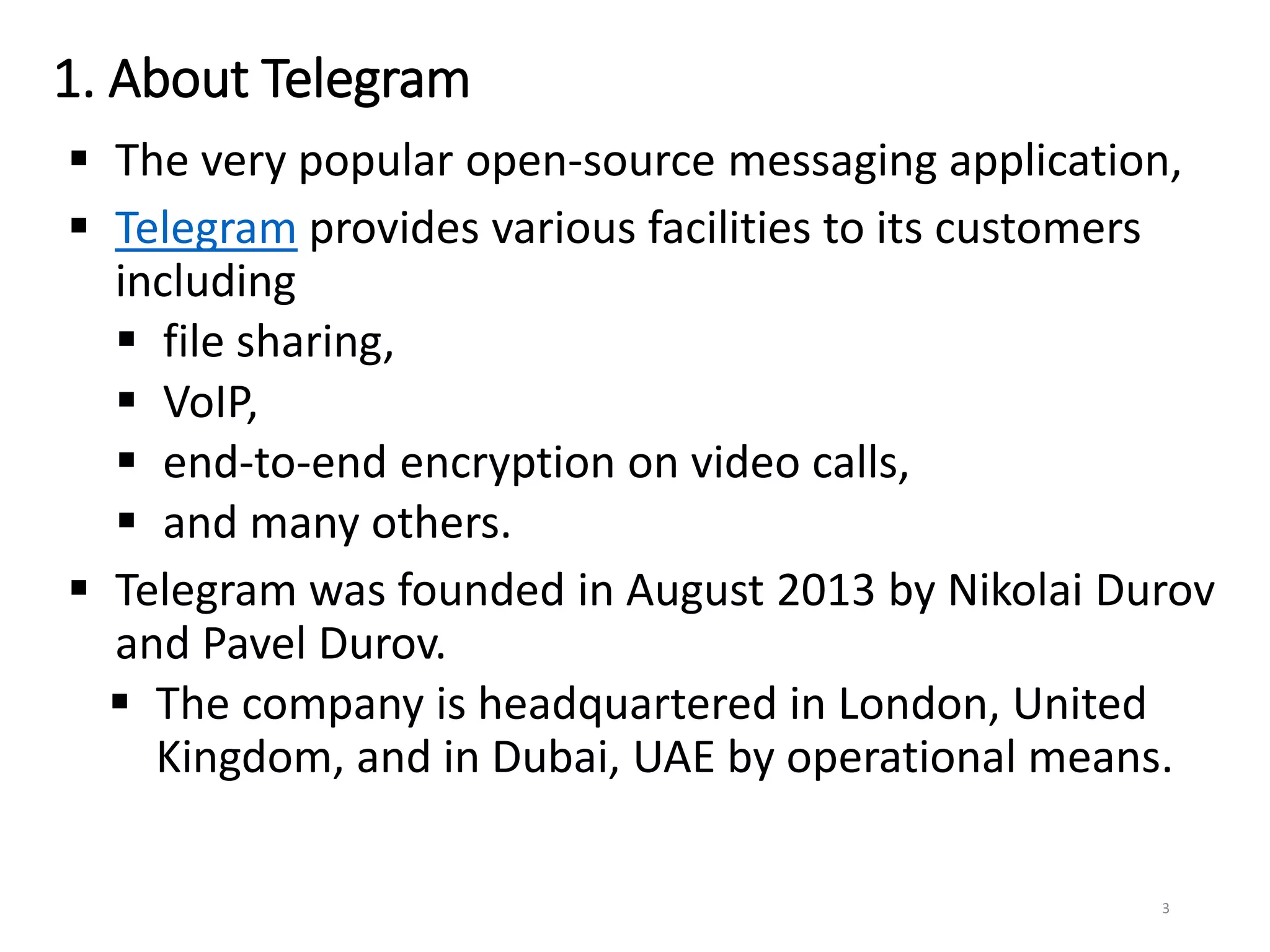 Business model of telegram Berhanemeskel W.Gerima | PPTX