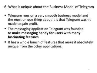 Business model of telegram Berhanemeskel W.Gerima | PPTX