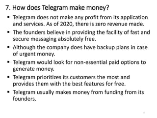 Business model of telegram Berhanemeskel W.Gerima | PPTX