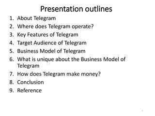 Business model of telegram Berhanemeskel W.Gerima | PPTX