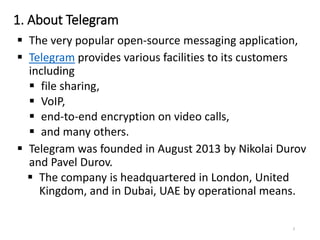 Business model of telegram Berhanemeskel W.Gerima | PPTX
