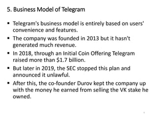 Business model of telegram Berhanemeskel W.Gerima | PPTX