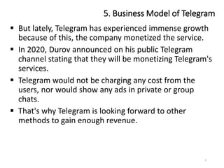 Business model of telegram Berhanemeskel W.Gerima | PPTX