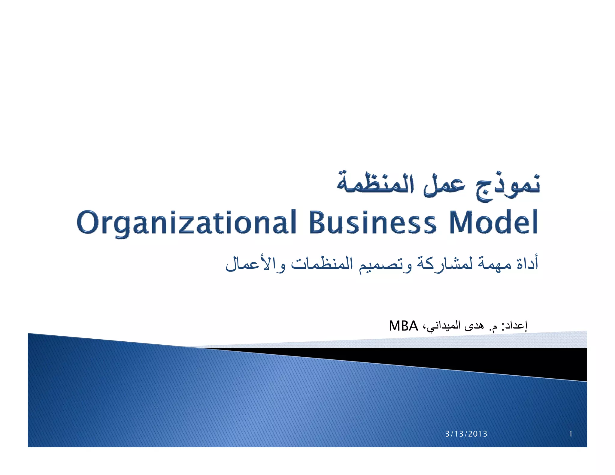organizational Business Model | PDF