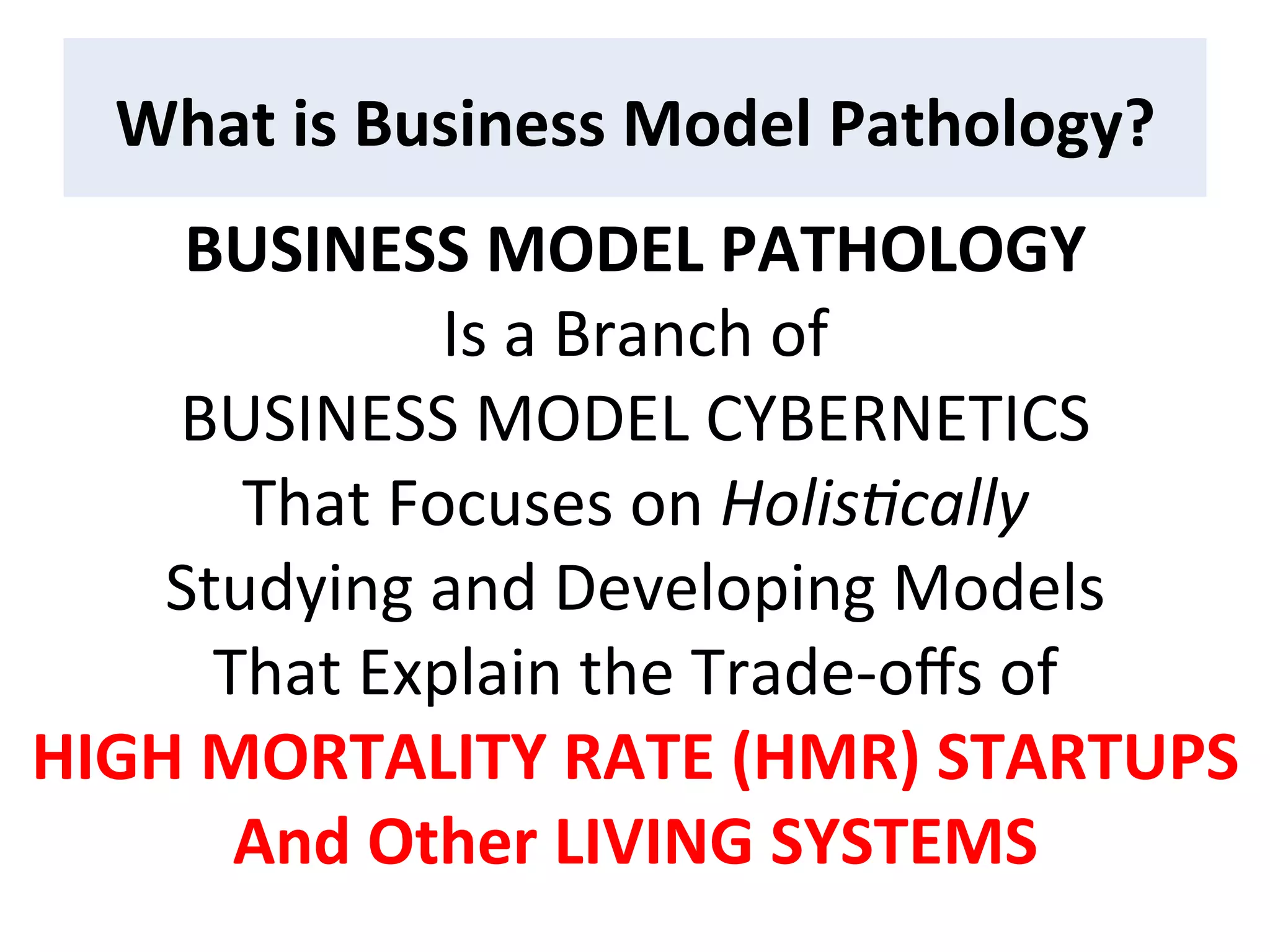 The Living System Dashboard and Business Model Pathology | PPT