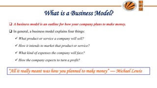 Business Models and it's indepth knowledge | PPT
