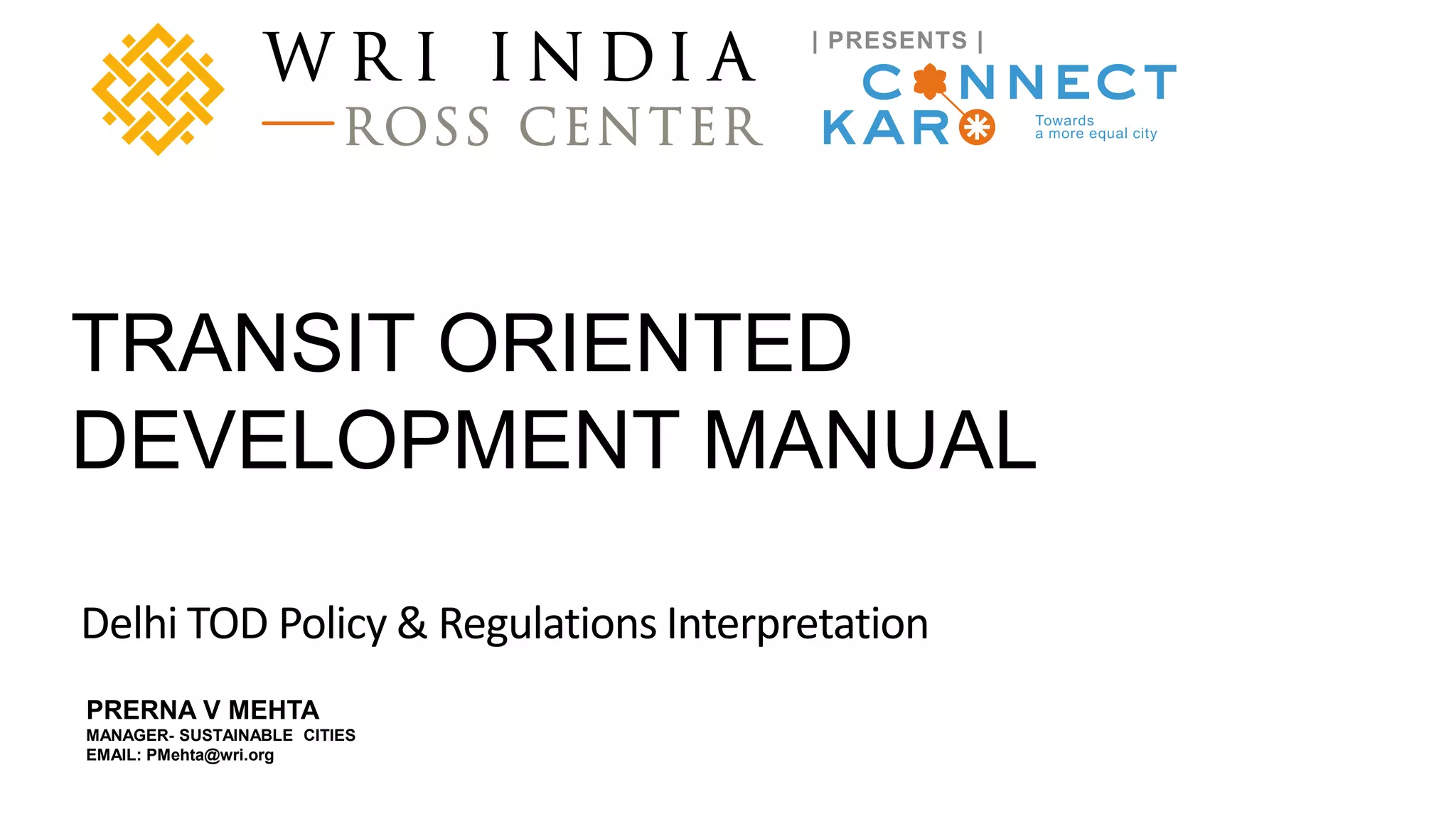 CK2017: Transit Oriented Development (TOD) Manual | PDF