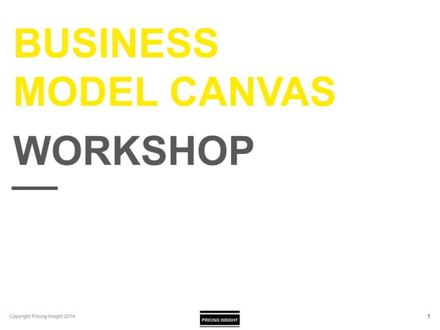 Business Model Workshop Pack Template | PDF