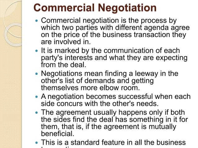 Business negotiations for purchasing and supply chain management | PPTX