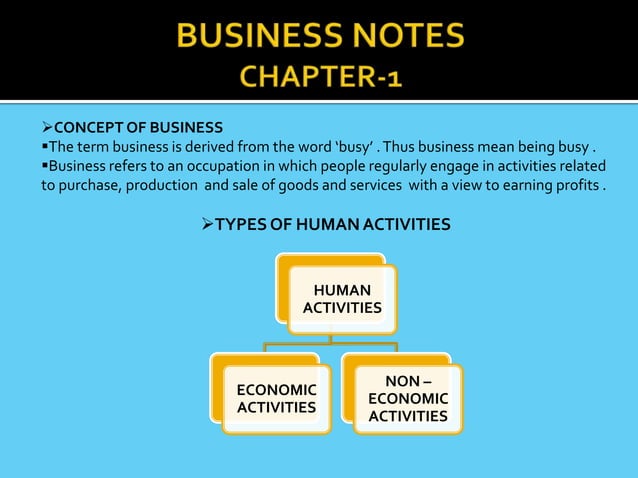BUSINESS NOTES chapter -1 | PPT
