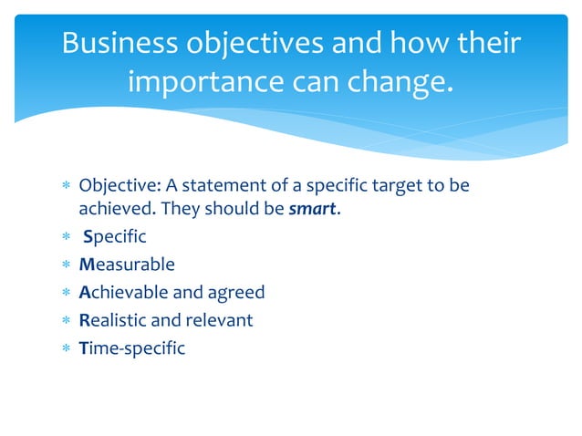 Business objectives and stakeholder objectives | PPTX