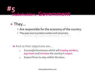 Business objectives and_stakeholders_objectives_presentation | PPT