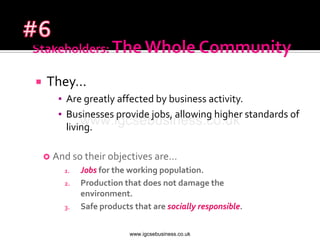Business objectives and_stakeholders_objectives_presentation | PPT