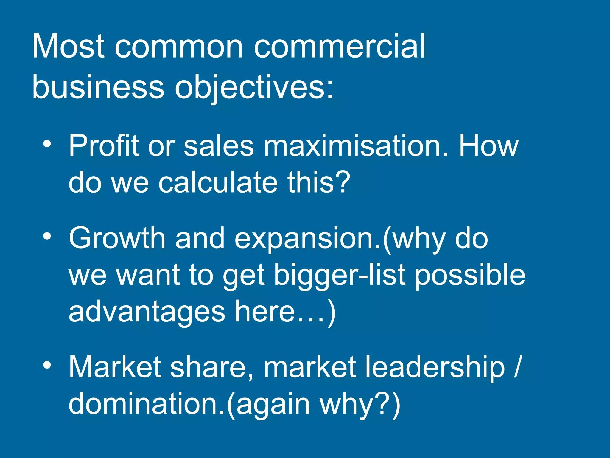 Business objectives igcse 2011 | PPT
