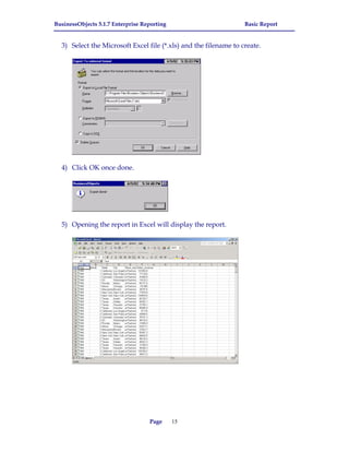 Business objects BO guide | DOC