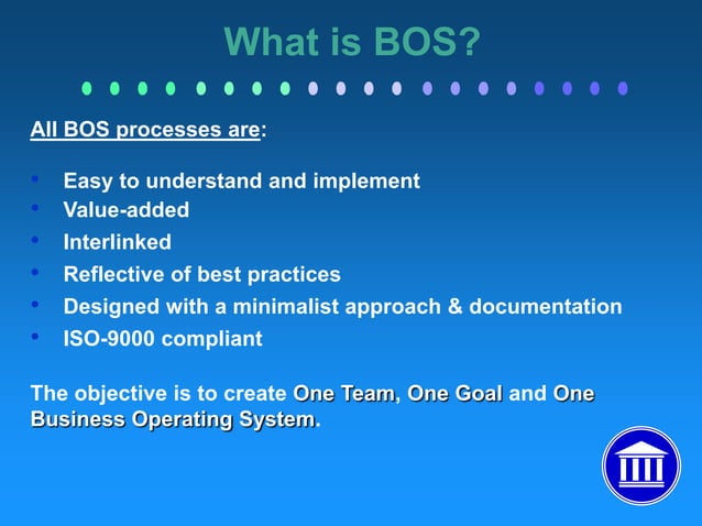 Business operating system example | PPT