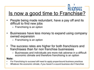 How to successfully franchise your business | PPT