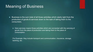 Business organisation chapter 1 | PPTX