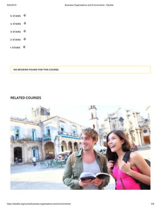 Business Organisations and Environments - Edukite | PDF