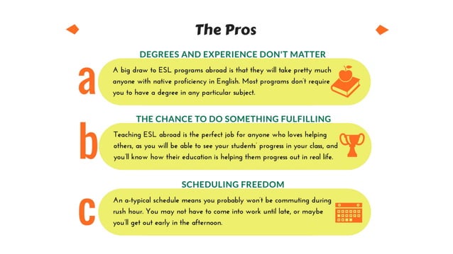 Pros and Cons of Teaching ESL Abroad | PPT