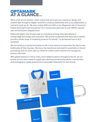 Optamark Franchise| Print, Promotional and Marketing Franchise | PDF