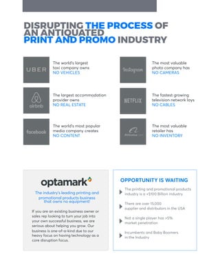 Optamark Franchise| Print, Promotional and Marketing Franchise | PDF