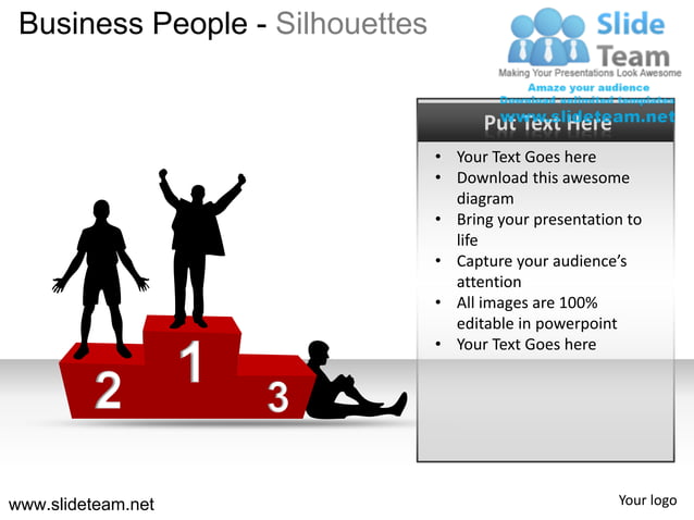 Business people silhouettes powerpoint ppt templates. | PPT