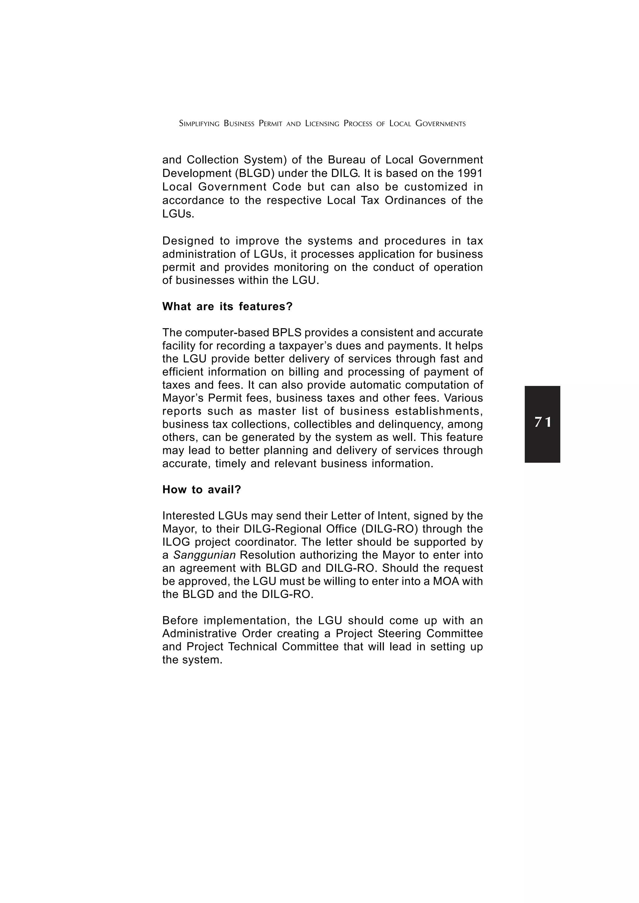 Philippine Business Permits Licensing Process | PDF