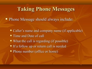 Business phone etiquette | PPT