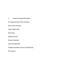 Business plan | PPTX