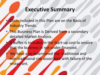 Business plan or business proposal on restaurant business ...