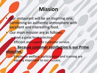 Business plan or business proposal on restaurant business ...