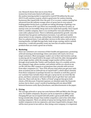 Liquid Gold Business Plan | DOCX