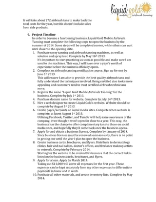 Liquid Gold Business Plan | DOCX