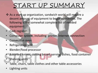 Business plan Sandwich | PPTX