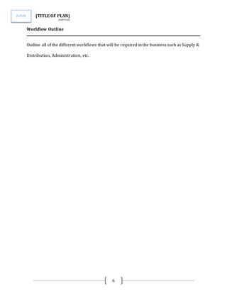 Business Plan Template | DOCX
