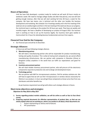 Sample Entrepreneurship Business plan for students | PDF