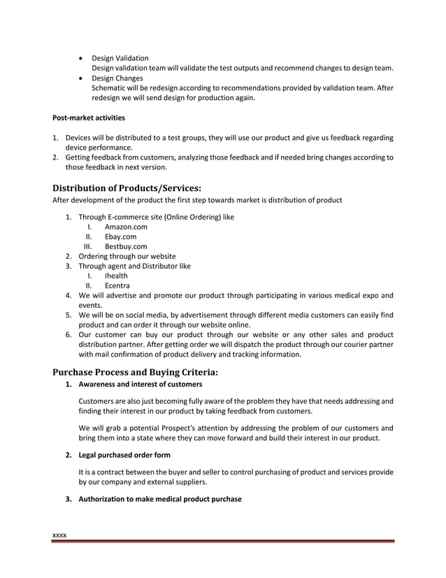 Sample Entrepreneurship Business plan for students | PDF