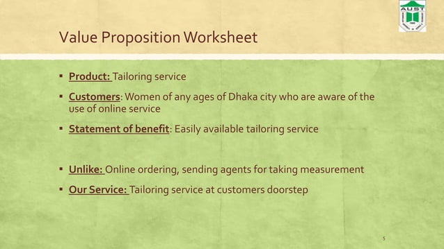 Business plan of Tailor shop | PPTX