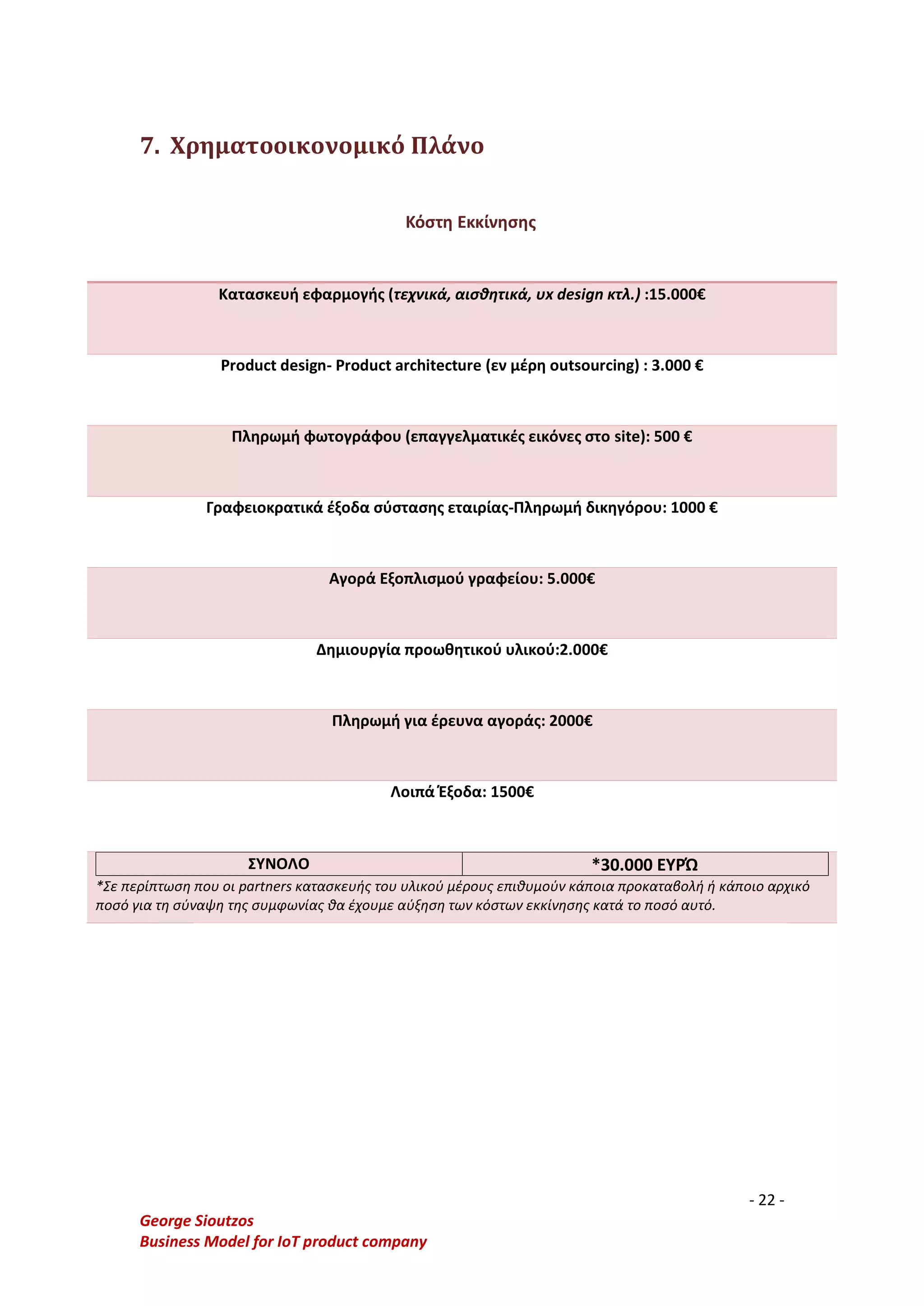 ΚΑΙΝΟΤΟΜΟ ΕΠΙΧΕΙΡΗΜΑΤΙΚΟ ΣΧΕΔΙΟ IoT - BUSINESS PLAN FOR IoT Product ...