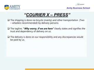 Business plan for a courier service | PPTX