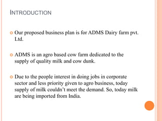 BUSINESS PRESENTATION ON COW DAIRY FARMING | PPTX