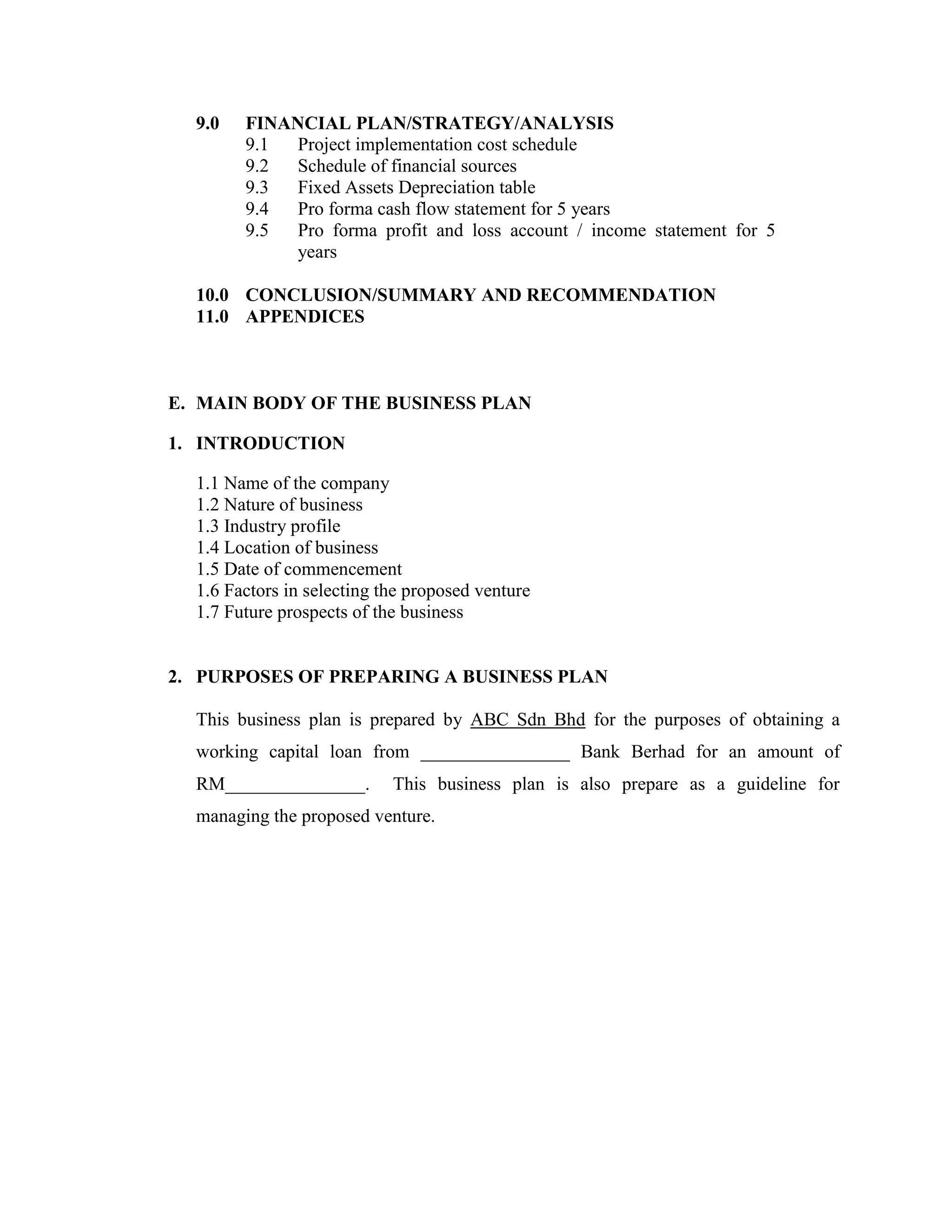 Business plan english version | PDF