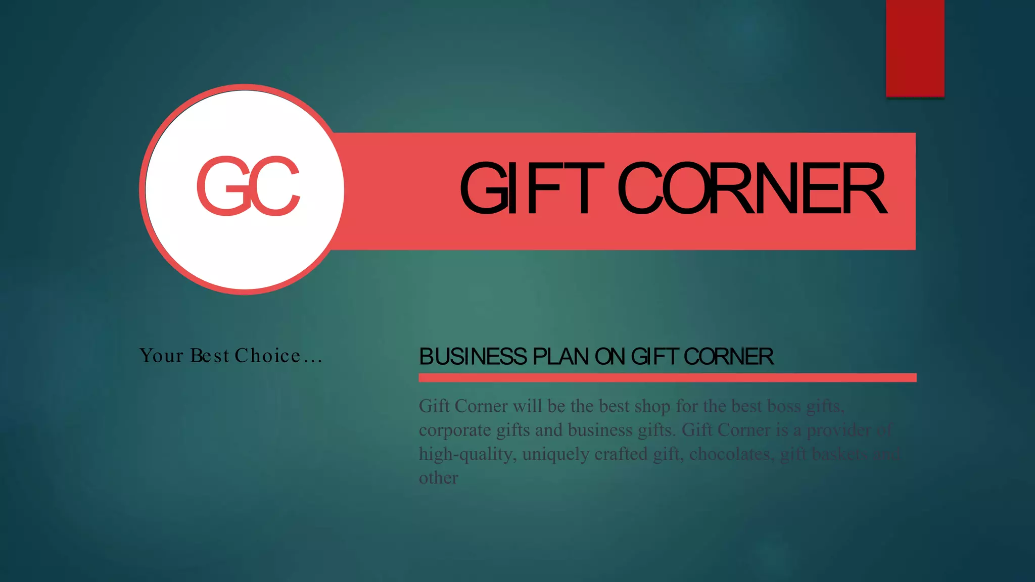 Business-plan Gift Corner | PPTX
