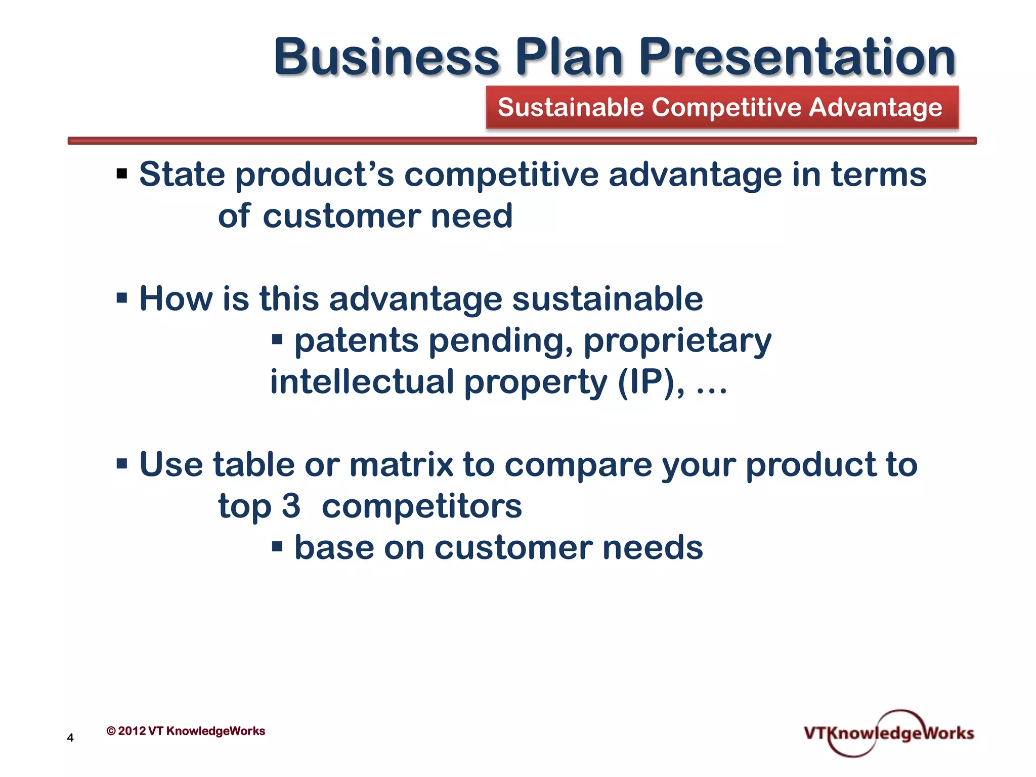 Business plan presentation-vtk | PPTX