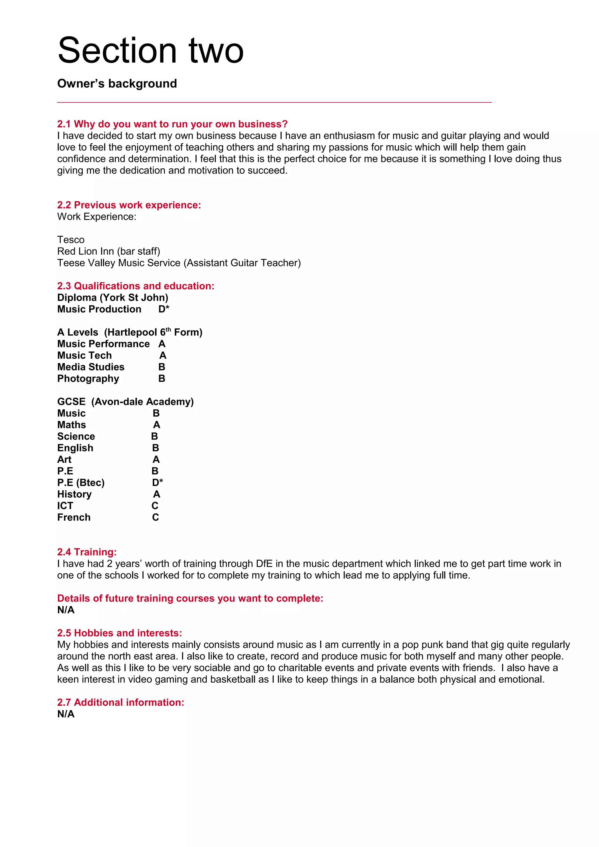 Business plan Temp | DOC