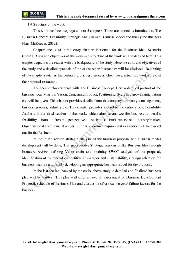 Business Plan Assignment Sample | PDF